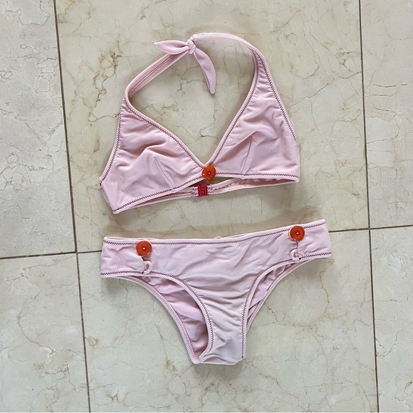Salinas | Swim | Salinas Pink And Red Bikini Sz Large Top Sz Small ...